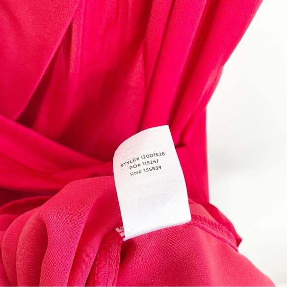 Lulus | Dresses | Lulus Red Made To Wow Surplice Asymmetrical Dress ...